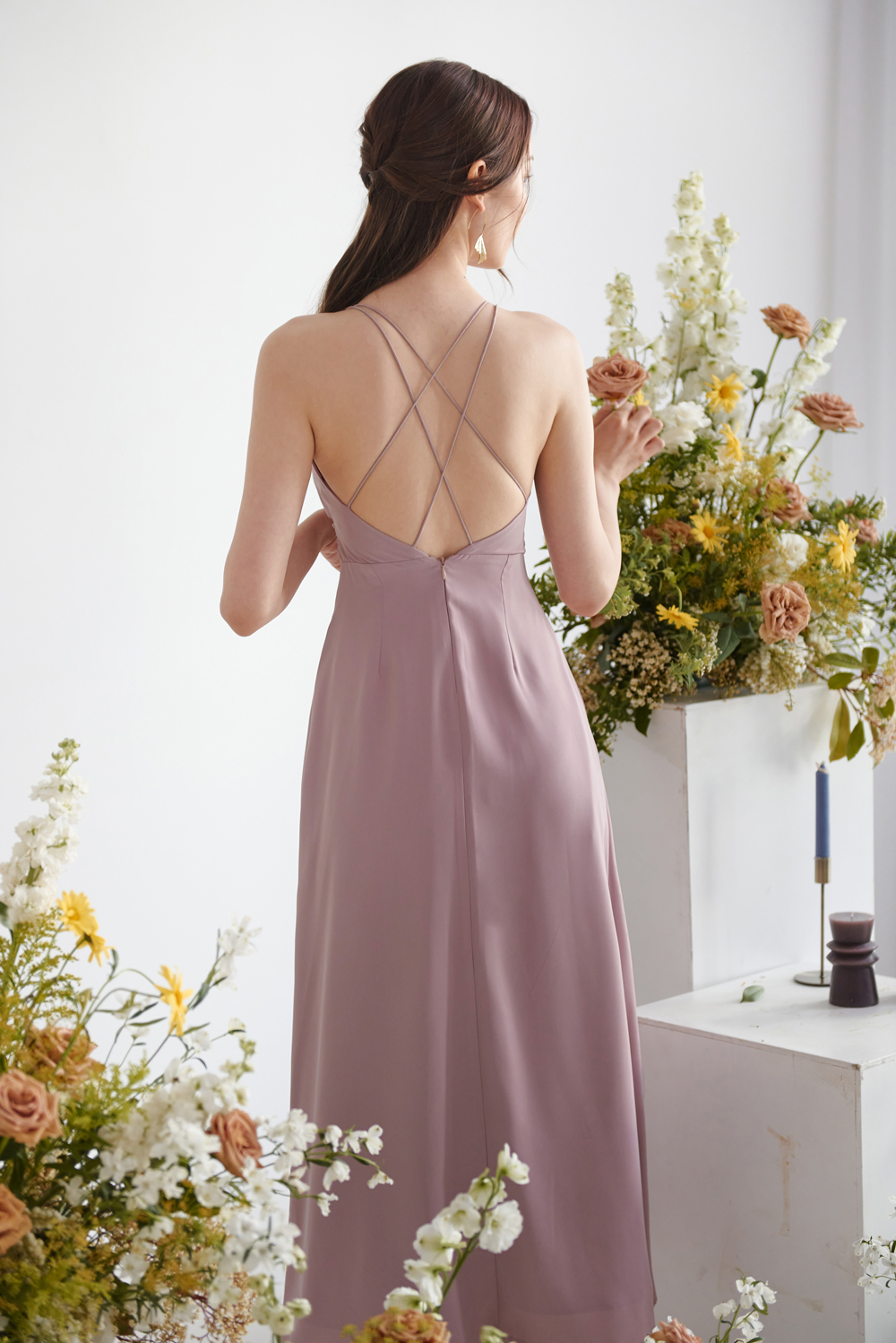Forever Is Now Padded Dress (Mauve) | The Thread Theory