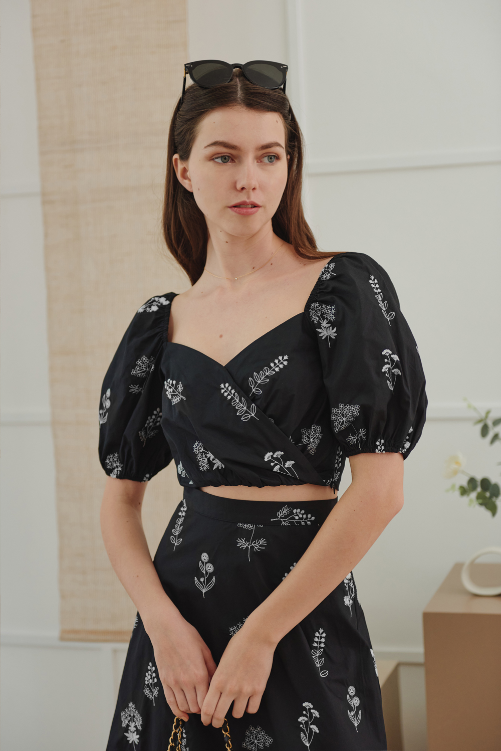 Lovey 2-Way Top (Black Embroidery) | The Thread Theory