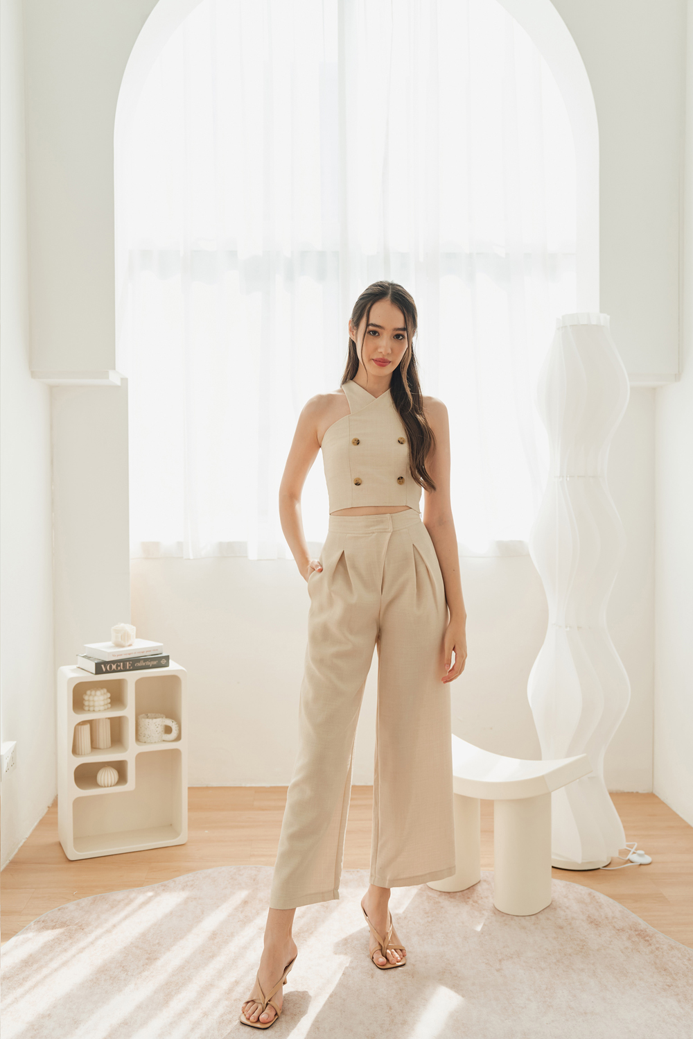 Make The Rules Flare Pants (Ecru) | The Thread Theory