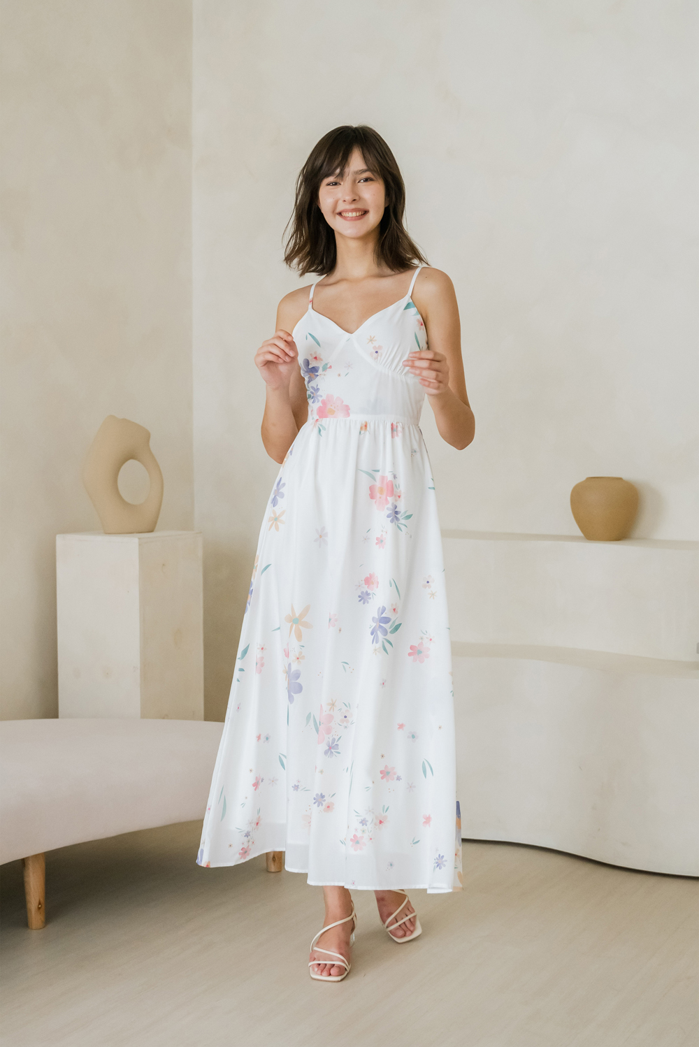 Pocket Full of Posies Dress (White) | The Thread Theory