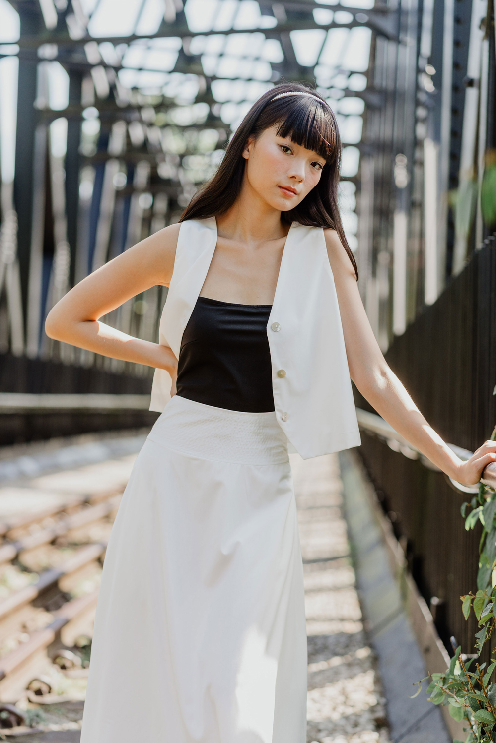 Pivotal Maxi Skirt (White) | The Thread Theory