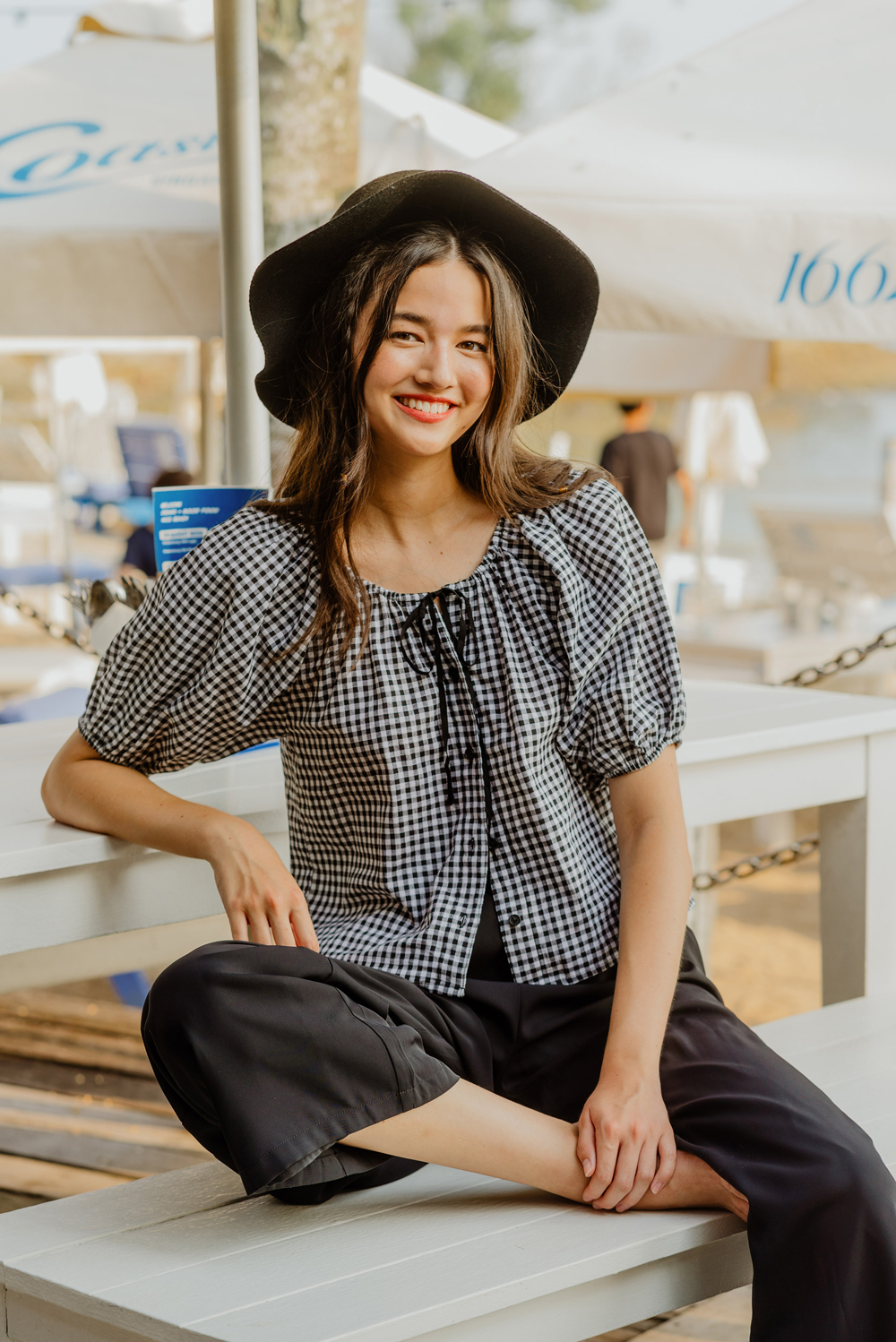 Gigi Picnic Blouse (Checkered) | The Thread Theory