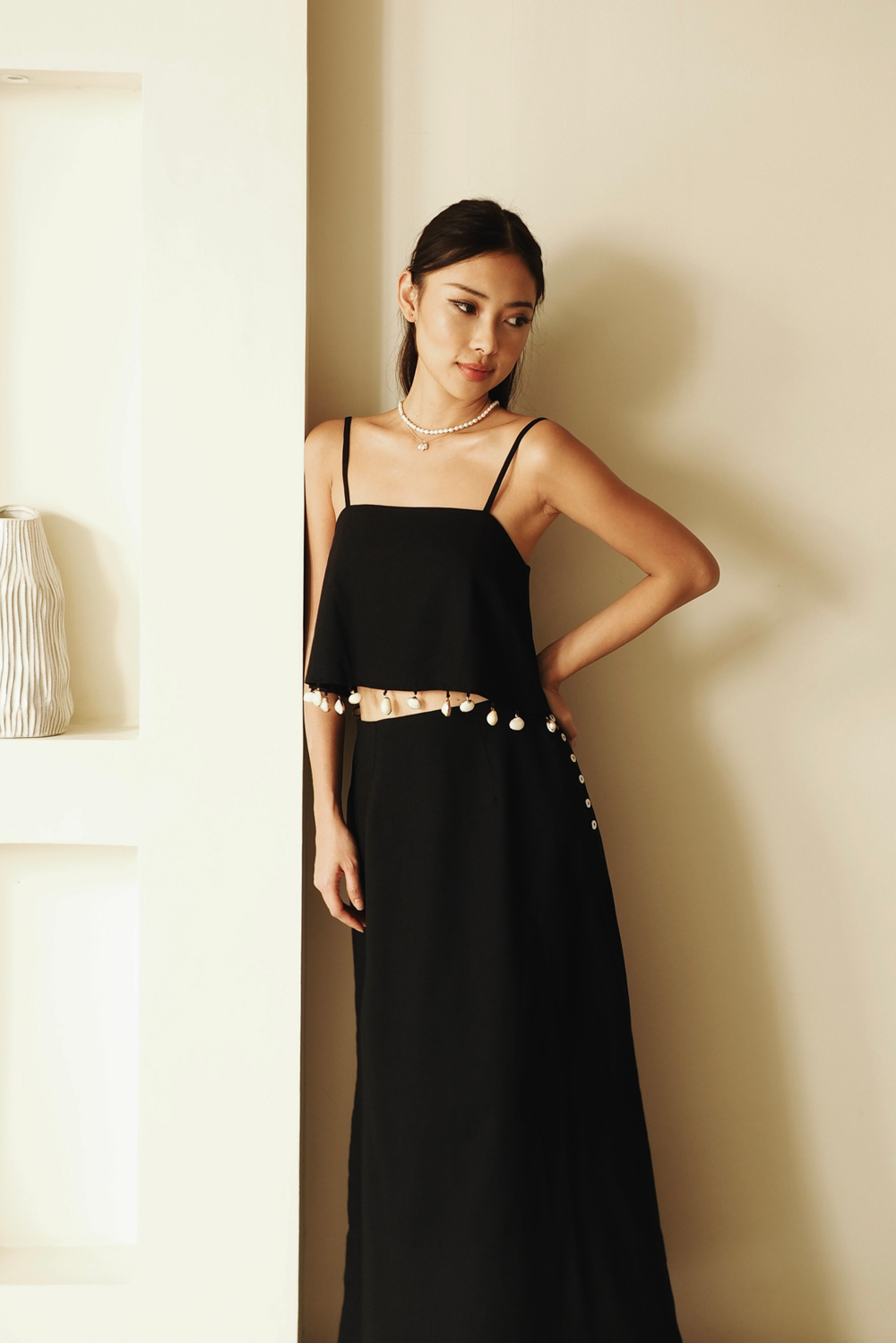 Shell Belle Top (Black) | The Thread Theory