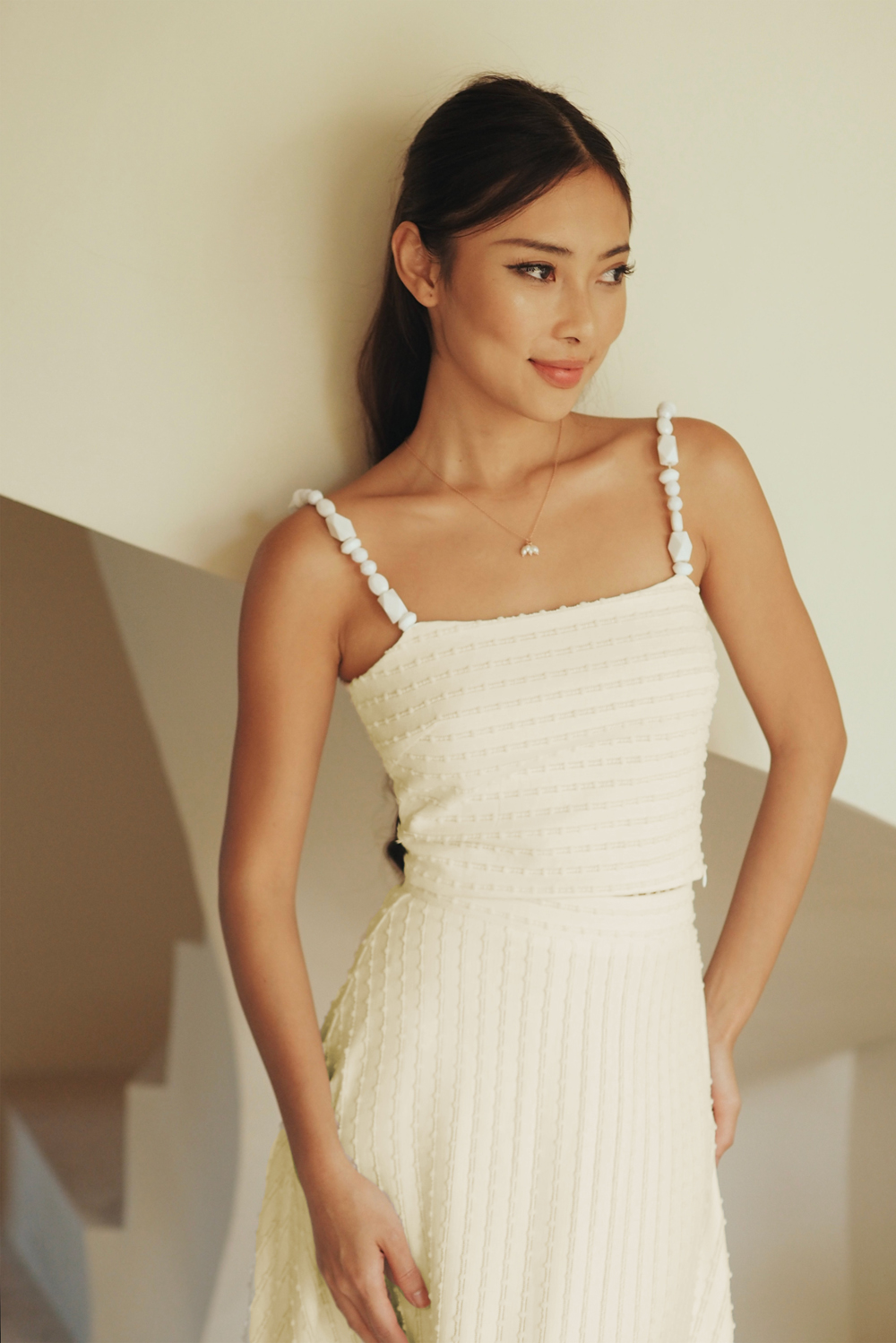 Smitten Beaded Top (Ivory) | The Thread Theory