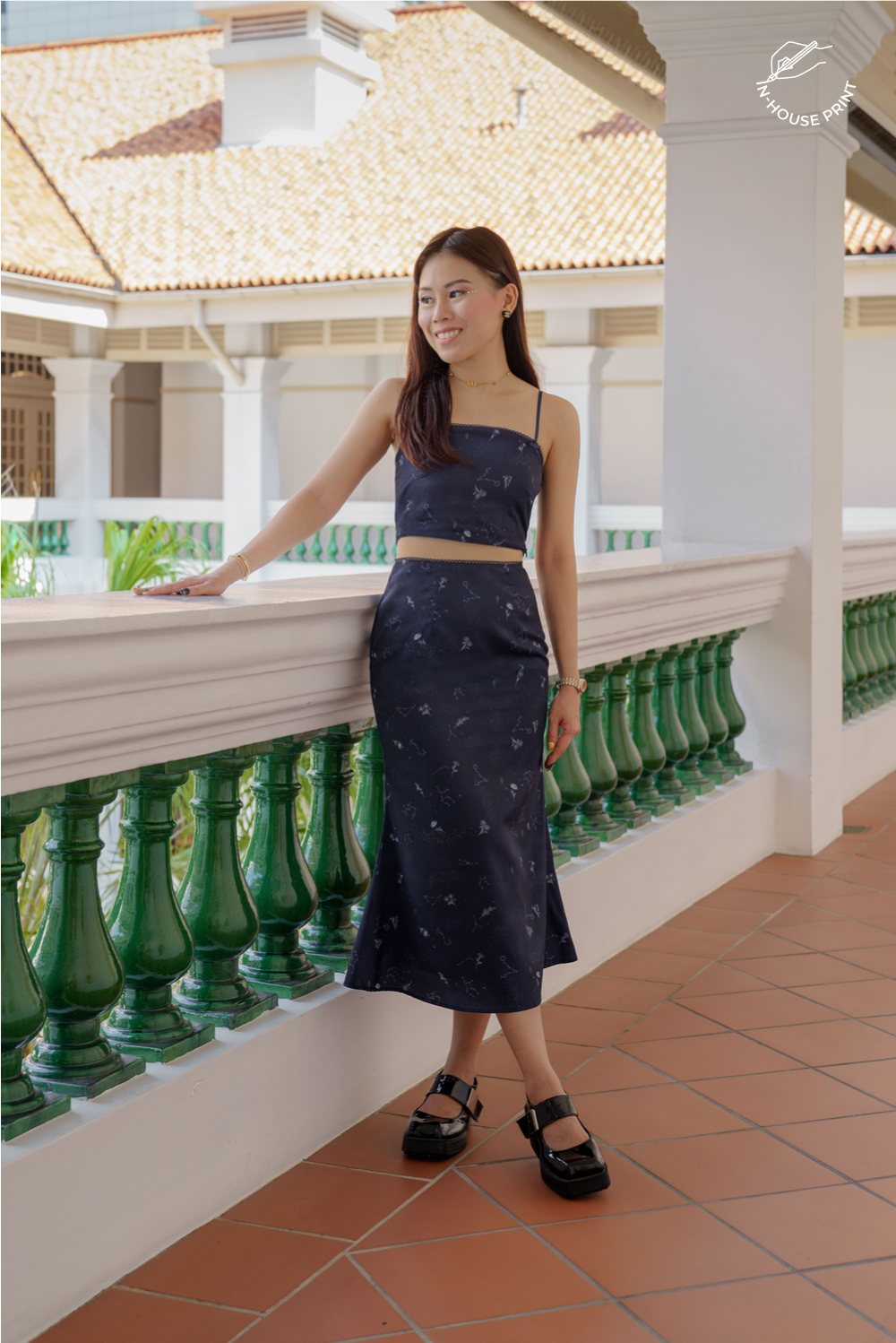 [TT x Ling Lin] Dreamweavers Midi Skirt (Future Dusk) | The Thread Theory